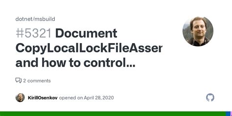 Document Copylocallockfileassemblies And How To Control Copying To