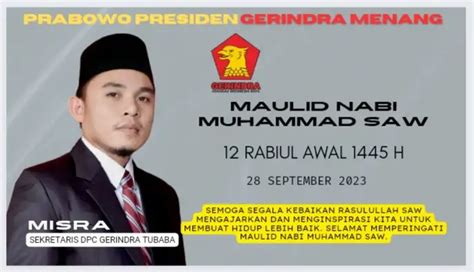 Misra Selamat Merayakan Maulid Nabi Muhammad Saw 2023 Andalasnet