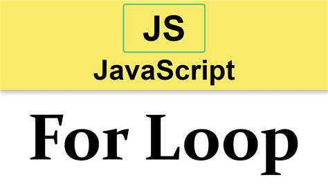 Javascript Tutorial For Loop Youtube