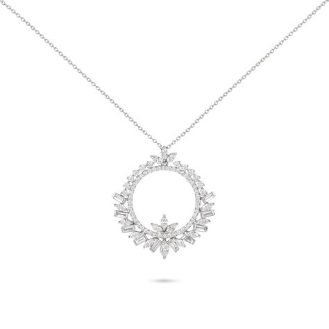 Wreath Diamond Pendant Necklace Yessayan La