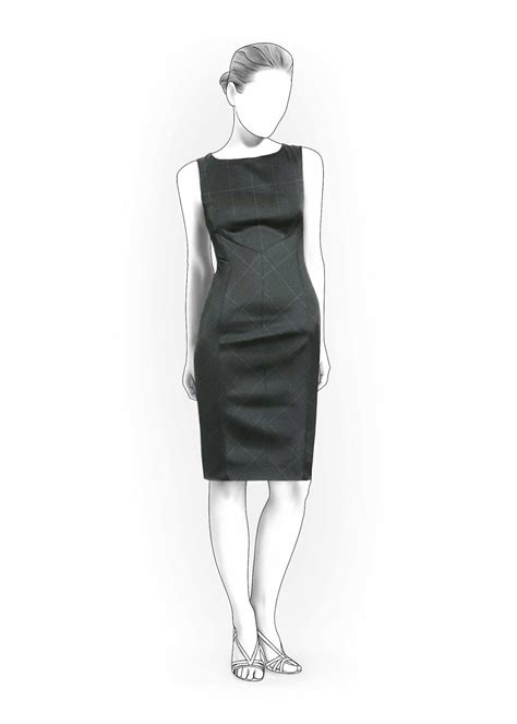 Sleeveless Dress With Bias Dart Sewing Pattern 5883 Made To Measure