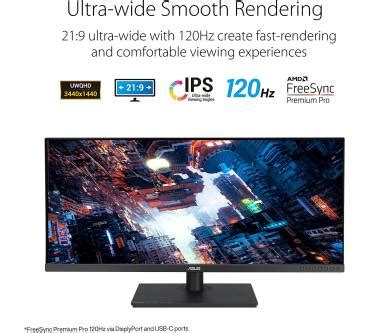 Asus ProArt PA348CGV im Test: 1,6 gut | Weit und breit nur Pixel