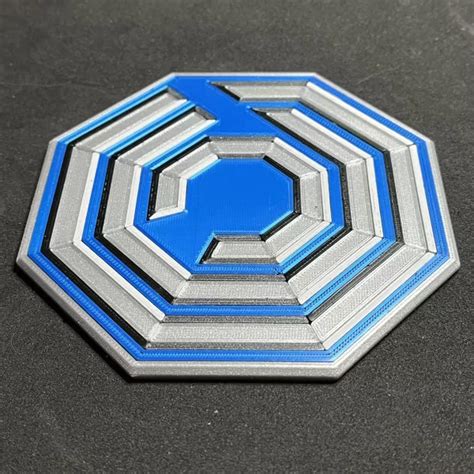 Robocop Ocp Logo Coaster 3d Printing Model Threeding