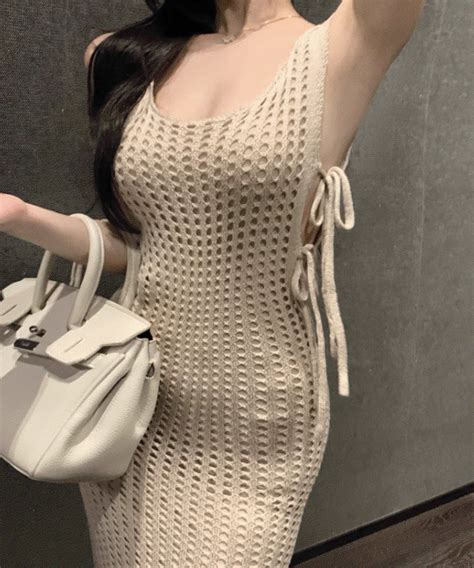 수입 🌹존예핏꼭소장 프렌치 퓨어 민소매 롱원피스 휴양지룩 바캉스룩 에이블리