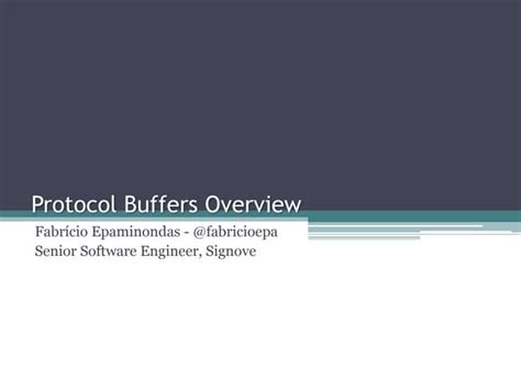 Protocol Buffers Pptx Programming Languages Computing