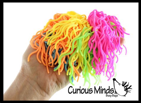 5 Ramen Stretchy Noodle Strings Fidget Toy 13 Long Not Sticky Thi