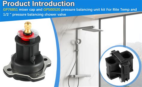 Gp76851 Mixer Cap And Gp500520 Pressure Balancing Unit Kit Compatible