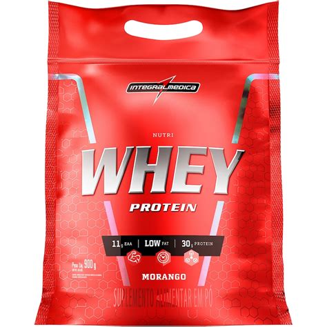 Whey Protein Integralmédica Morango Nutri Refil 900g Centauro