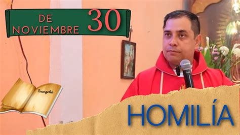 EVANGELIO DE HOY miércoles de noviembre del Padre Arturo Cornejo YouTube