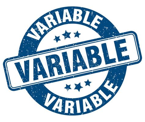 Variable Stamp Variable Label Round Grunge Sign Stock Vector