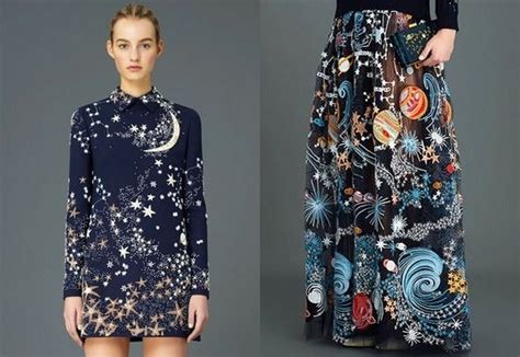 Astros E Constelações De Estrelas Nas Estampas Da Moda Espacial