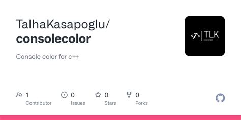 Github Talhakasapoglu Consolecolor Console Color For C