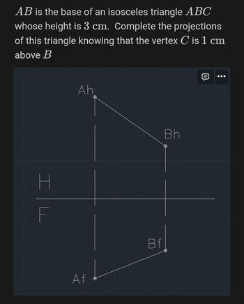 Answered: AB is the base of an isosceles triangle ABC whose height is 3 ...