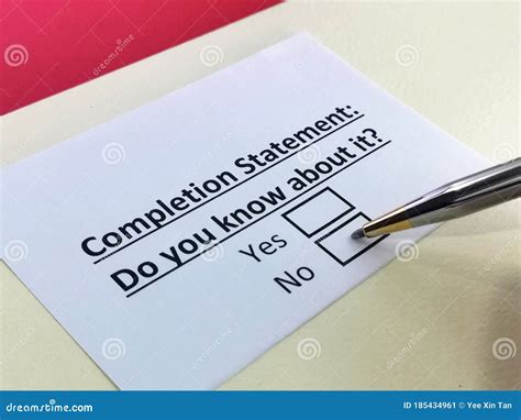 Questionnaire About Conveyancing Stock Image Image Of Statement