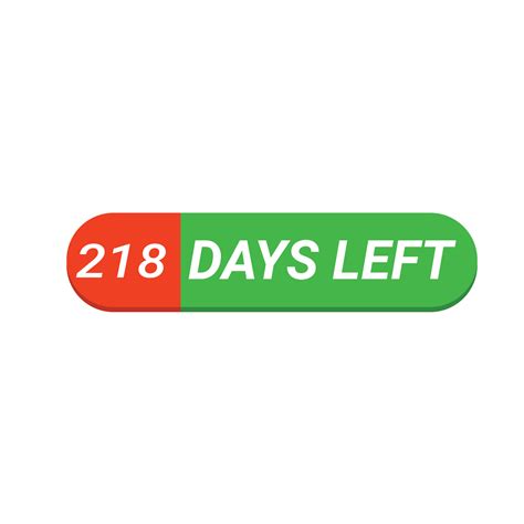 218 Day Counter Design 28114353 Vector Art At Vecteezy