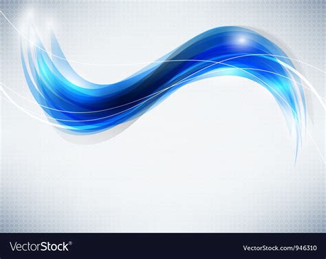 Abstract Blue Waves Royalty Free Vector Image Vectorstock