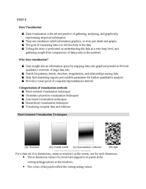 Unit 5 Data Visualization Techniques And Insights For Da5 Studocu