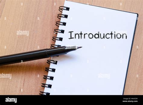 Introduction Text Concept Write On Notebook Stock Photo Alamy