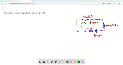 SOLVED II Determine The Terminal Voltage Of Each Battery In Fig FIGURE Problem