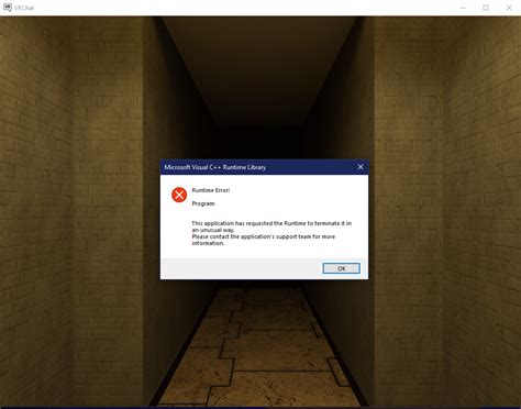 Runtime Error On Vrc Rvrchat