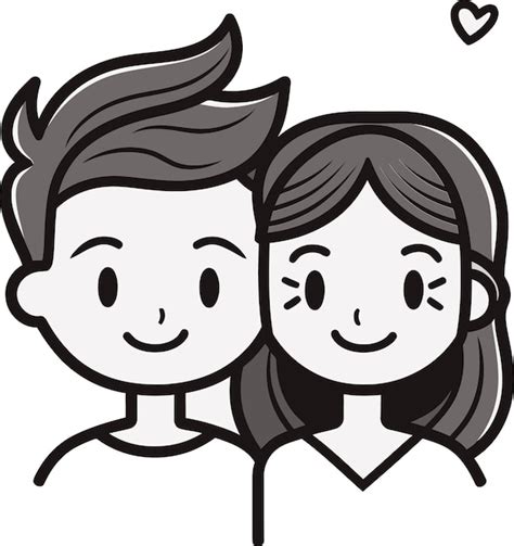 Digital Romance Vector Couple Portraits Vectorized Love Romantic Couple