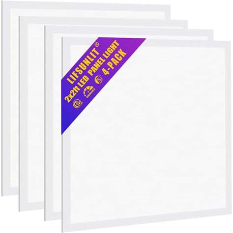 Honbei 2 Ft X 2 Ft 5800 Lumens Integrated Led Panel Light 5000k Recessed Edge Lit 2x2 Led