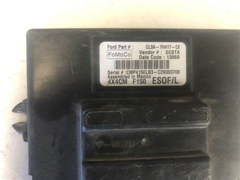 Ford F150 Transfer Case Control Module Cl3a 7h417 Ce