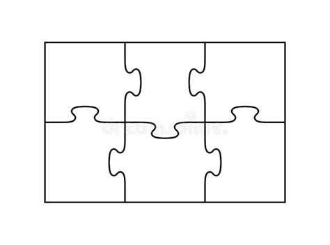 Puzzle Grid Template Layout Of Thinking Mosaic Game With 6 Details