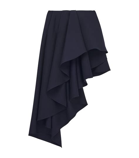 Mcqueen Wool Asymmetric Midi Skirt Harrods Us