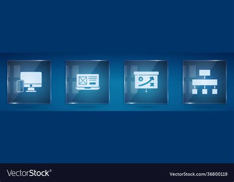 Set Monitor And Mobile Ui Ux Design Planning Vector Image