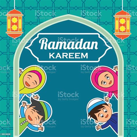 라마단 카림 무바라크 인사말 디자인 벡터 일러스트 레이 션 Eid Ul Fitr에 대한 스톡 벡터 아트 및 기타 이미지