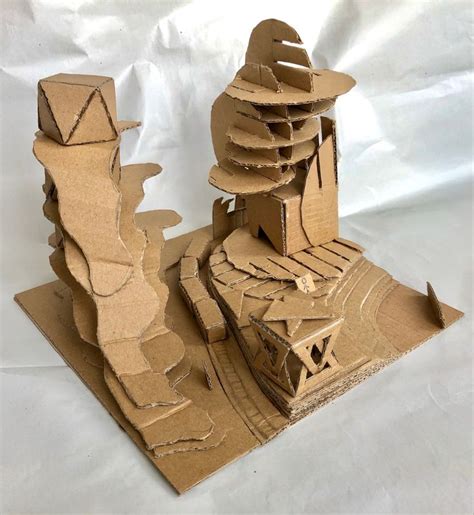 Strawberry City Cardboard Model Building Aesthetic Concept Architecture