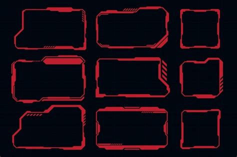 Premium Vector Vector Technology Futuristic Cyberpunk Style Red Frame