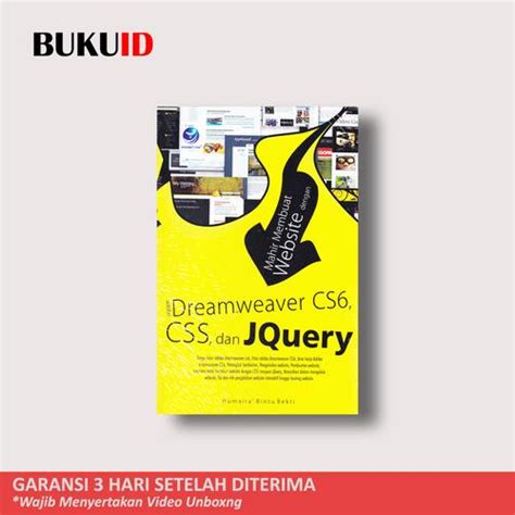 Jual Mahir Membuat Website Dengan Adobe Dreamweaver Cs6 Css Dan Jquery Kota Tangerang Buku