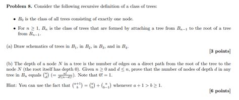 Solved Problem 8 Consider The Following Recursive Chegg