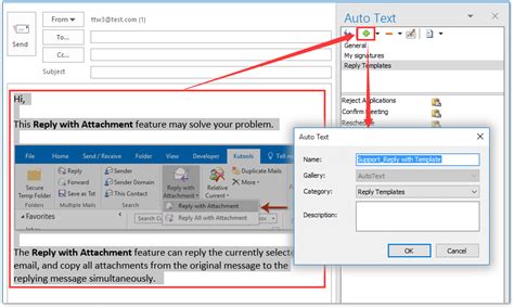 Outlook Reply Template