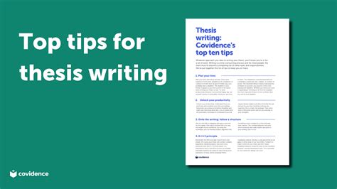 Thesis Writing Covidence S Top Ten Tips Covidence