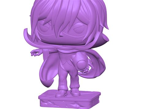 🧑‍💻 Code Geass Lelouch Zero Funko Pop Fanart ~digital Stl Files~・ 3d