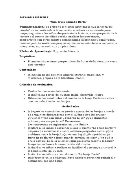 Sd La Bruja Berta Pdf Adultos Jóvenes