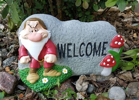 Disney Grumpy Welcome Garden Rock Sold Az 4152020