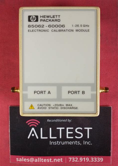 85062 60006 Agilent Keysight Electronic Calibration Module 1 26 5 Ghz Alltest Instruments