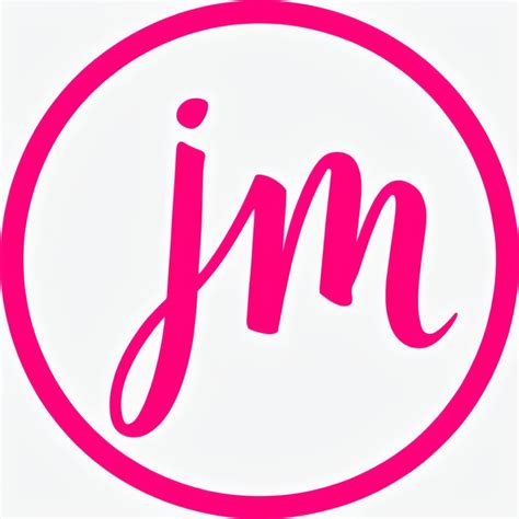 Elegant Carnation Pink Jm Cursive Logo Design Monogram Playground
