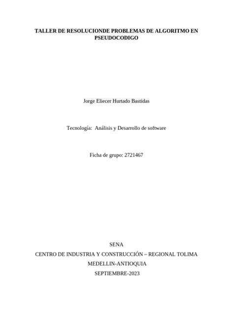 Taller De Resolucionde Problemas De Algoritmo En Pseudocodigo Pdf Celsius Fahrenheit