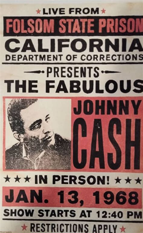 Johnny Cash At Folsom Prison Jan 13 1968 12 Photos