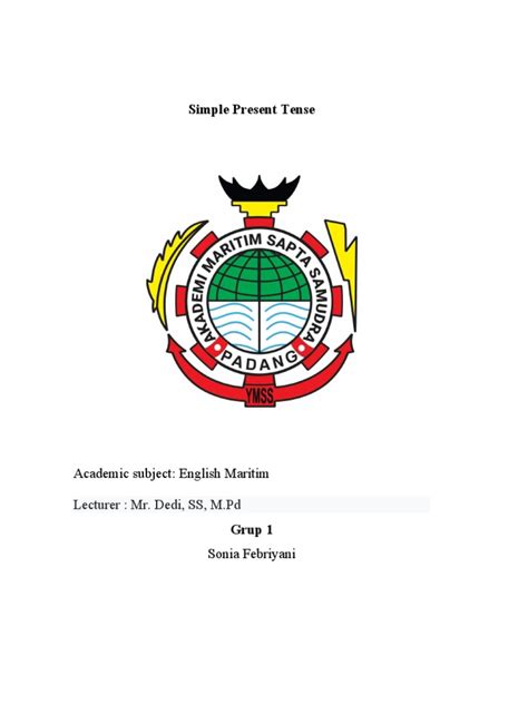 Simple Present Tens Pdf Verb Subject Grammar