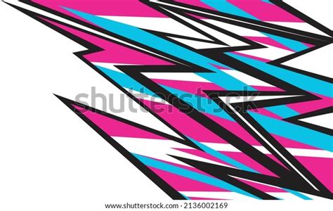 Abstract Background Colorful Overlapping Sharp Zigzag Stock Vector