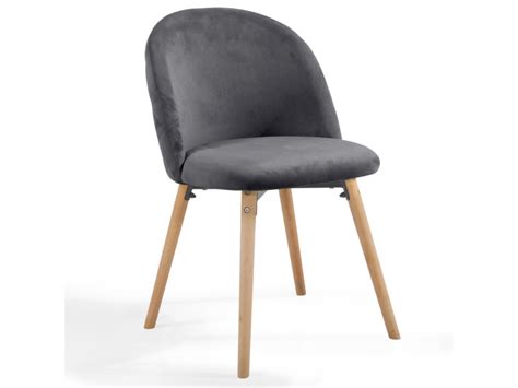 Miadomodo chaise de salle à manger en velours lot de 4 pieds en