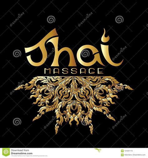 Illustration About Logo For Thai Massage With Traditional Thai Ornament