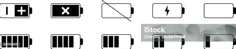 배터리 수명 아이콘 세트 배터리 충전 표시기 배터리 충전 수준 표시기 배터리 충전 아이콘 세트 배터리 충전 및 전력 수준 기호 수집 고립 된 벡터 일러스트 레이 션 0명에