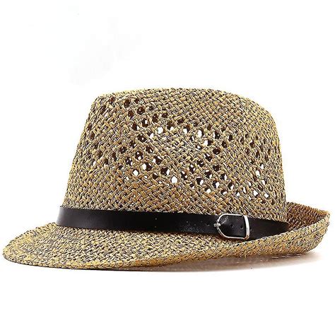 Evago Sommar Män Fedora Hattar För Kvinnor Halm Solhattar Bred Brim